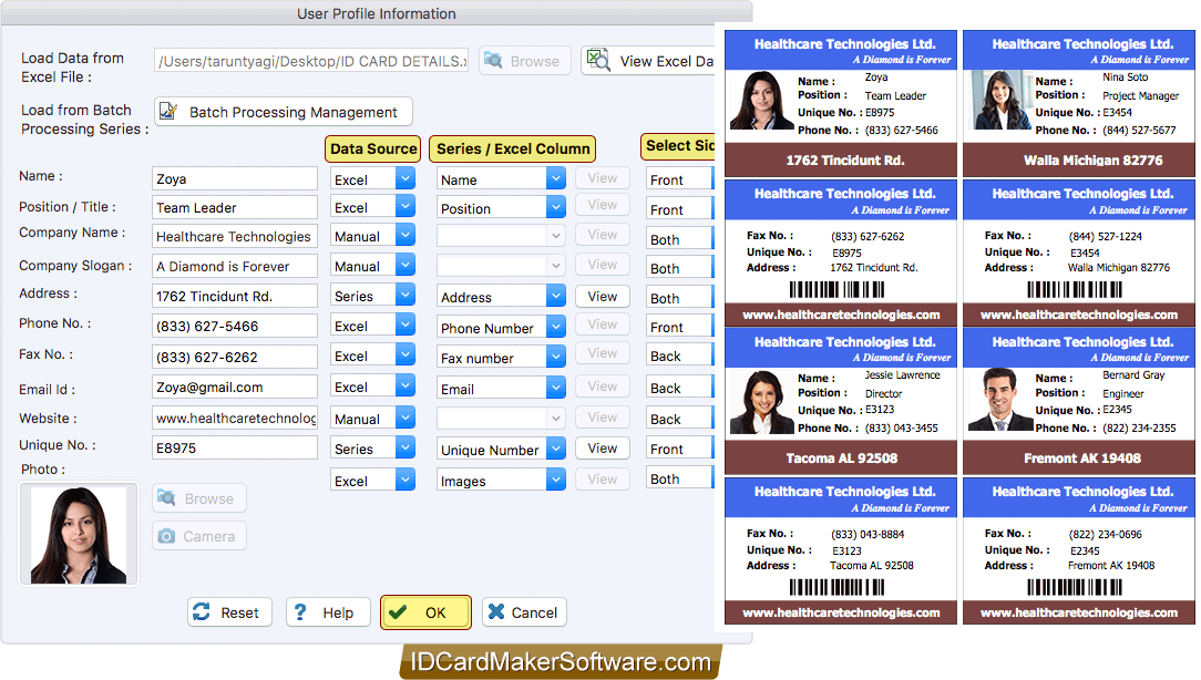 Screenshots of ID Card Designer for Mac to know ID Card designing ...